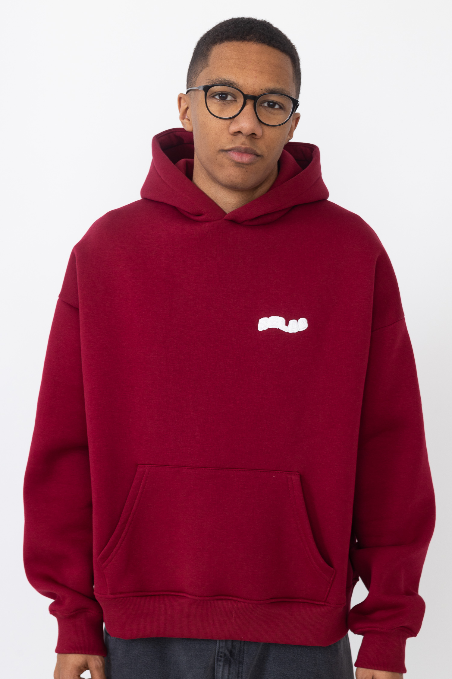 Bluza Z Kapturem Relab Basic Burgundy