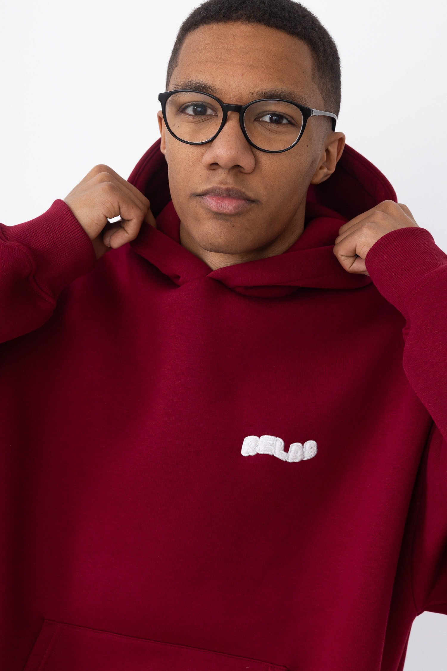 Relab Basic Hoodie Burgundy