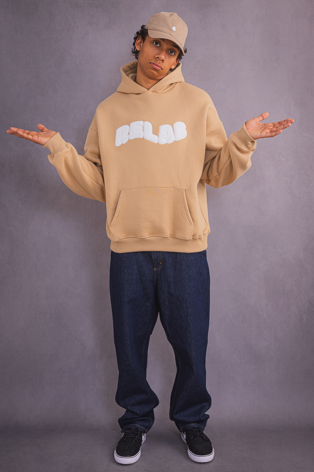 Bluza z kapturem Relab Cozy Beige