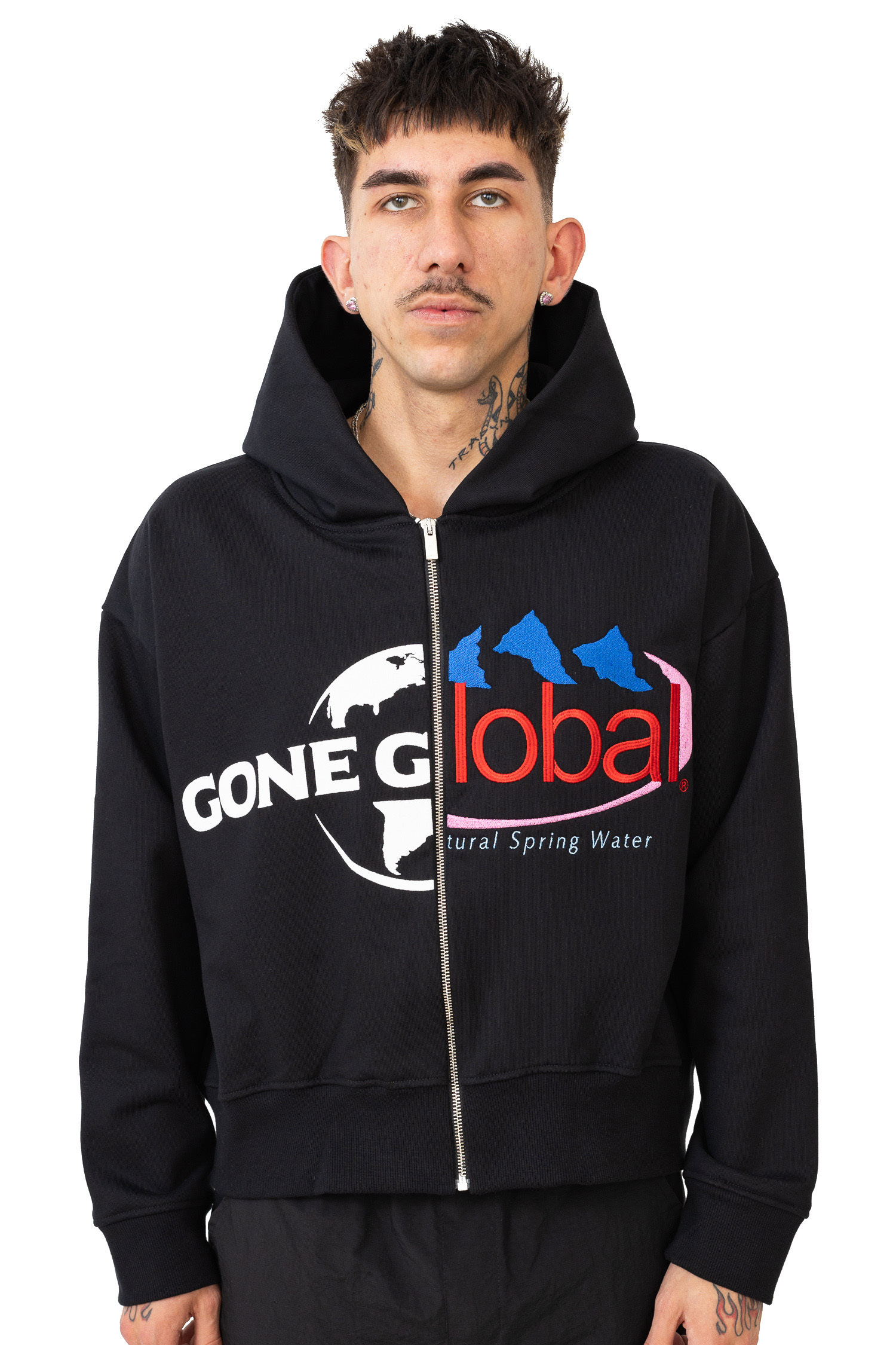 Chaos Gone Global Zip Hoodie Black