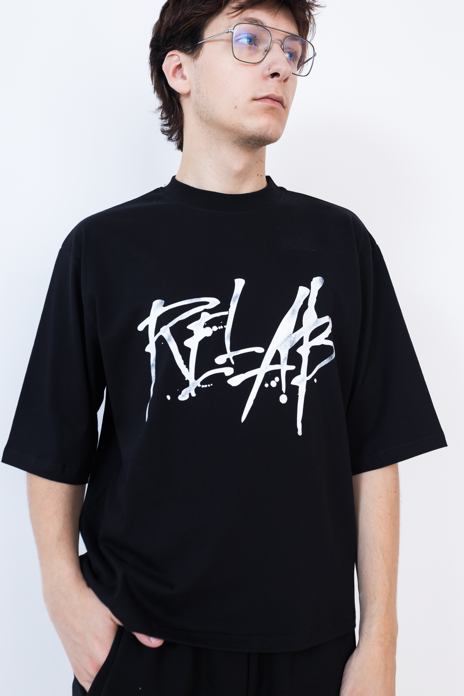 Koszulka T-shirt Relab Splatter Black