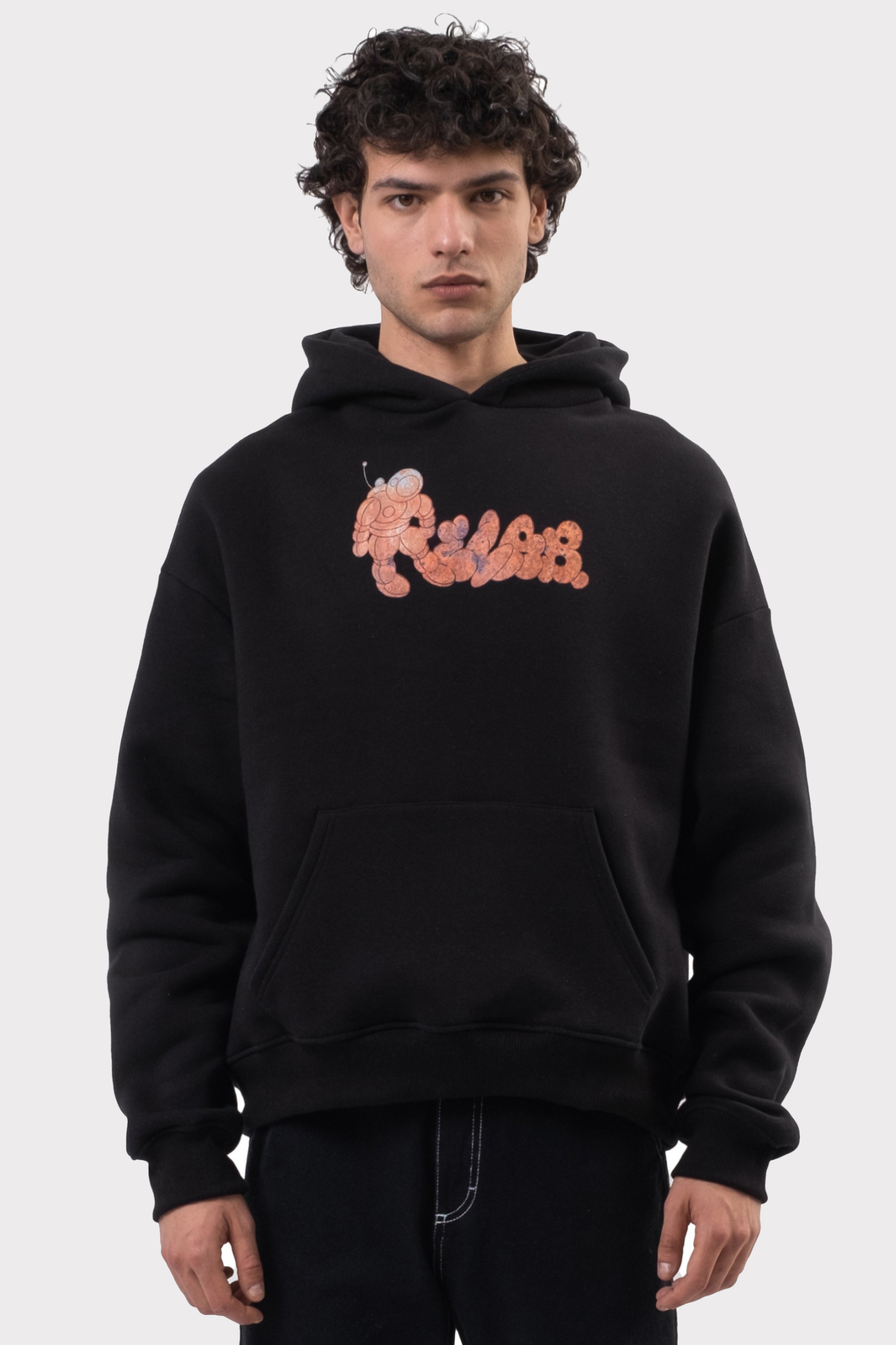 Relab Rust Hoodie Black
