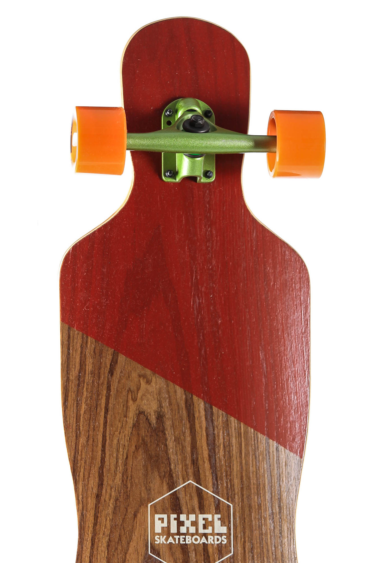 Longboard Pixel Double Kick Multi Orange