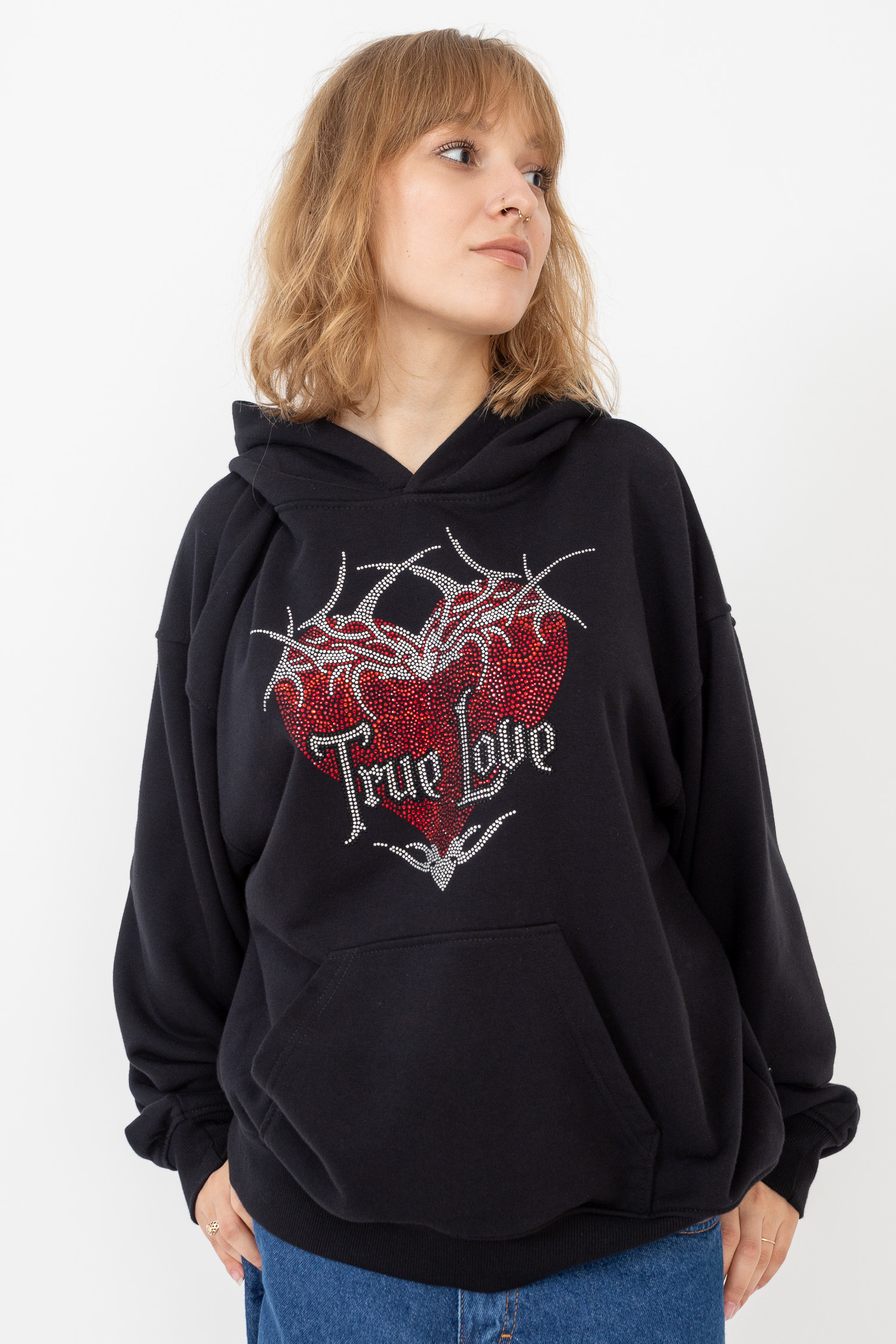 Bluza Z Kapturem Disarray True Love Black