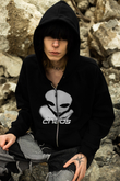 Chaos Alien Zip Hoodie Black
