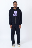 Bluza Rozpinana Chaos Alien Zip Hoodie Black Violet