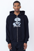 Chaos Alien Zip Hoodie Black