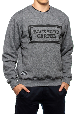 Bluza Backyard Cartel Label Logo Grey Black