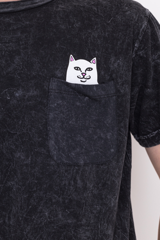 Koszulka T-shirt Ripndip Lord Nermal Pocket Black Mineral Wash RND0204BT