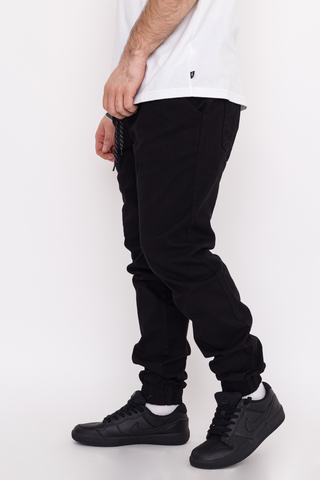 Jigga Wear Crown Jogger Pants Black Grey
