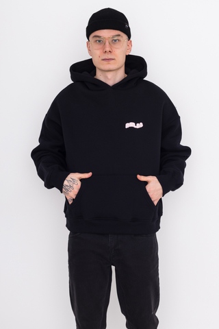 Relab Basic Black Hoodie Pink