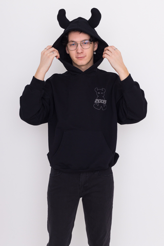 Bluza Z Kapturem 2005 Horned Lucy Hoodie Black