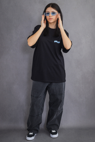 Koszulka T-shirt Relab Basic Logo Black Blue