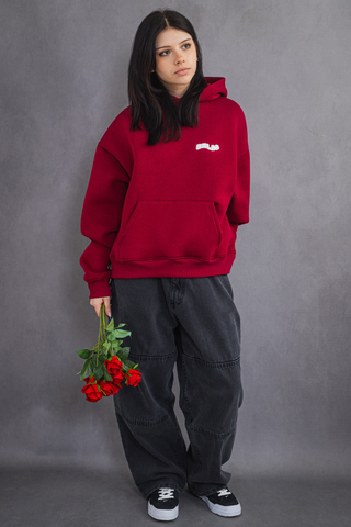 Relab Basic Hoodie Burgundy