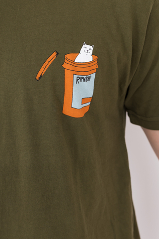 Koszulka T-shirt Ripndip Nermal Pill Military Green RND9965
