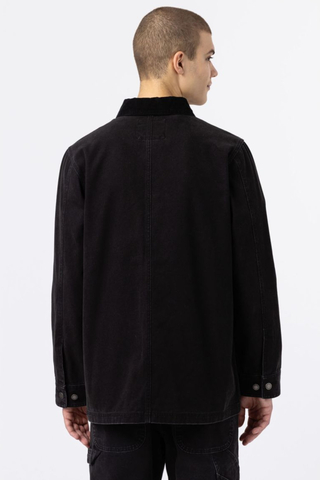 Dickies Duck Canvas Unlined Chore Jacket Washed Black DK0A4XMJC401