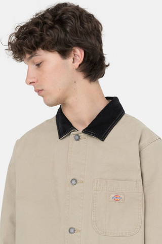 Dickies Duck Canvas Unlined Chore Jacket Stone Washed Desert Sand ...