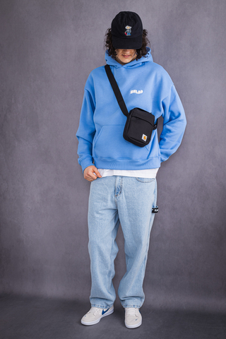 Relab Basic Hoodie Blue White