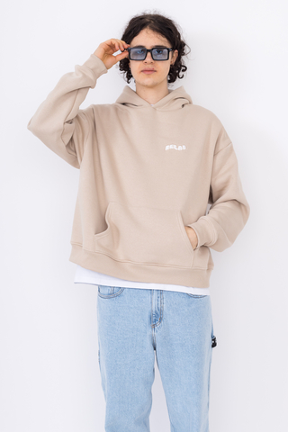 Relab Basic Hoodie Begie White