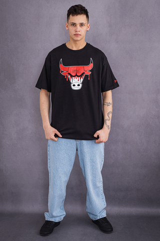 Koszulka T-shirt New Era Chicago NBA Drip Logo Bulls 60332207 Black