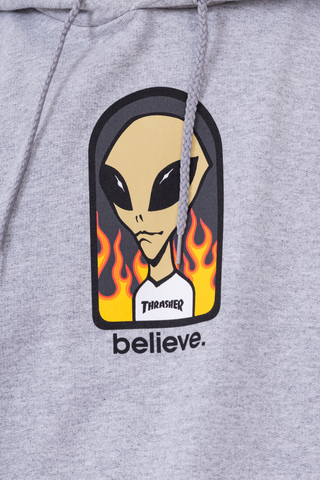 Bluza Z Kapturem Thrasher X Alien Workshop Believe Grey Bluza Z Kapturem Thrasher X Alien Workshop Believe Grey