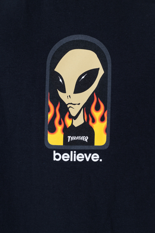 Thrasher X Alien Workshop Believe T-shirt Black