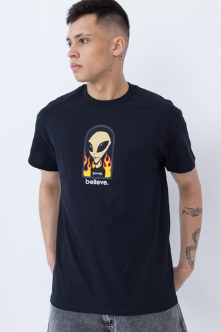 Thrasher X Alien Workshop Believe T-shirt Black