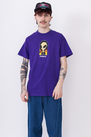 Thrasher X Alien Workshop Believe T-shirt Purple