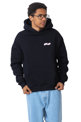 Bluza Z Kapturem Relab Basic Black Pink