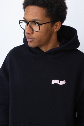 Bluza Z Kapturem Relab Basic Black Pink