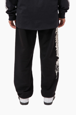 HUF X Marvel Ghost Rider Fleece Pants Black pt00261-black