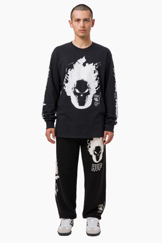 HUF X Marvel Ghost Rider Fleece Pants Black pt00261-black