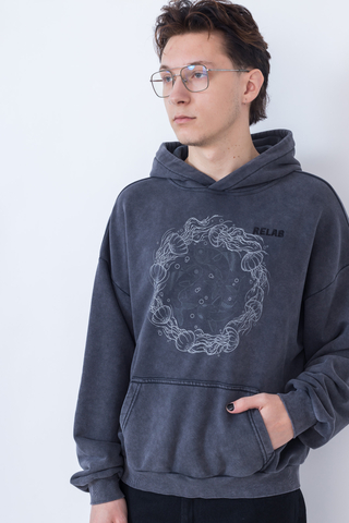 Relab Ocean Hoodie Grey Wash