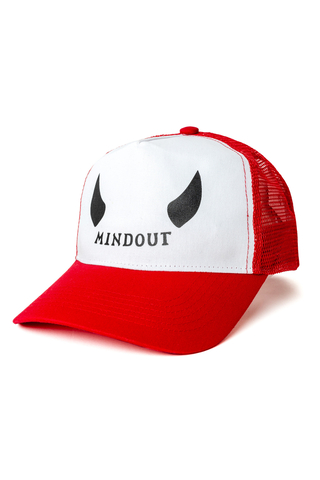 Mindout Horns Trucker Cap Red White