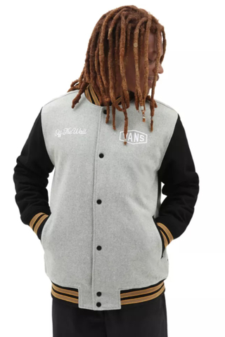 Vans Checkerboard Research Varsity Jacket Black White VN0A7S92CHD