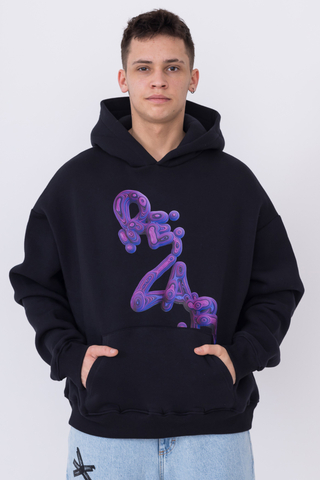 Bluza Z Kapturem Relab Violet Black