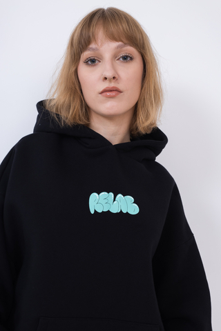 Bluza Z Kapturem Relab Bubble Black Black Mint
