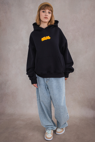 Relab Bubble Hoodie Black Orange