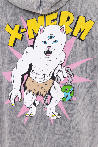 Ripndip X Nerm Hoodie RND9547 Charcoal Mineral Wash