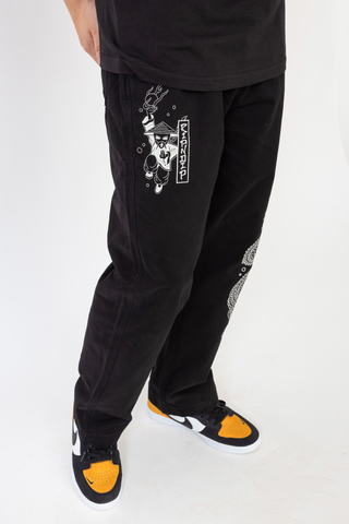 Spodnie Ripndip Ryu Wide Leg Black RND10208