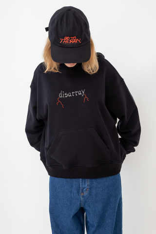 Disarray Capillary Hoodie Black
