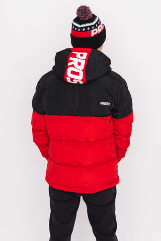Kurtka Zimowa Prosto Winter Adament Black Red KL222MOUT1014