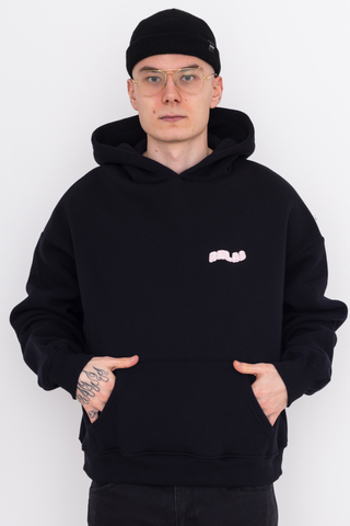 Bluza Z Kapturem Relab Basic Black Pink