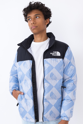 The North Face 1996 Retro Nuptse Youth Jacket Dusty Periwinkle Logo ...