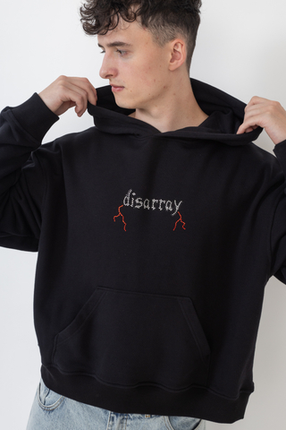 Disarray Capillary Hoodie Black