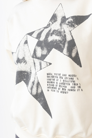 Bluza z kapturem ADMOR Screaming Stars Cream