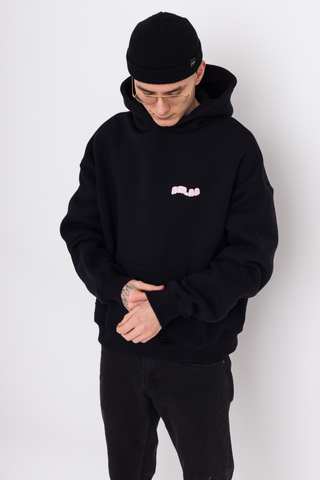 Bluza Z Kapturem Relab Basic Black Pink