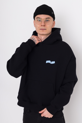 Relab Basic Hoodie Black Blue
