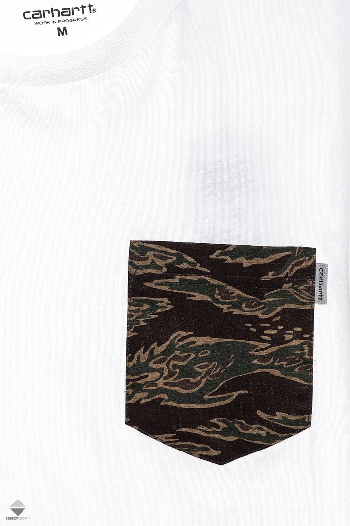 Koszulka Carhartt Lester Pocket White Camo I017127-0296